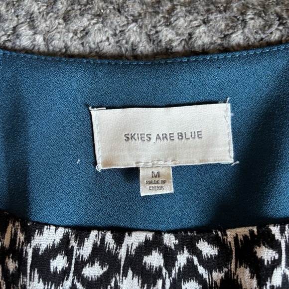 Skies Are Blue | Jackets & Coats | Skies Are Blue Womens M Raja Collarless Blazer Blue Open ...